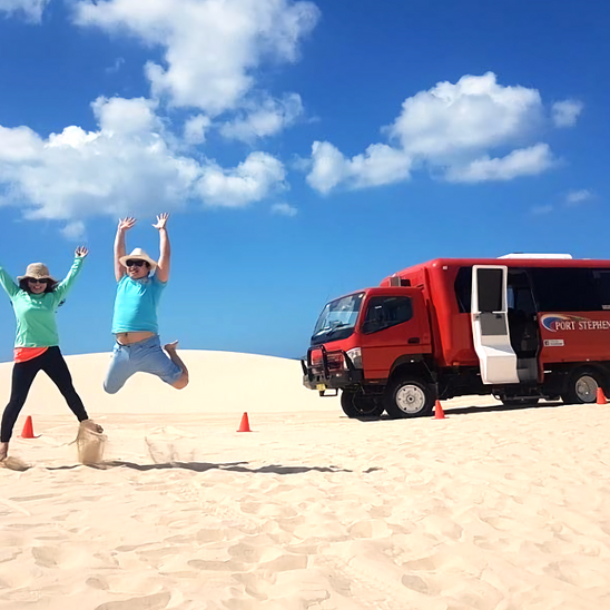 하나투어 호주 시드니 포트스테판 투어 샌드보딩돌핀크루즈오크베일와인시음넬슨베이 해변 시드니 근교투어